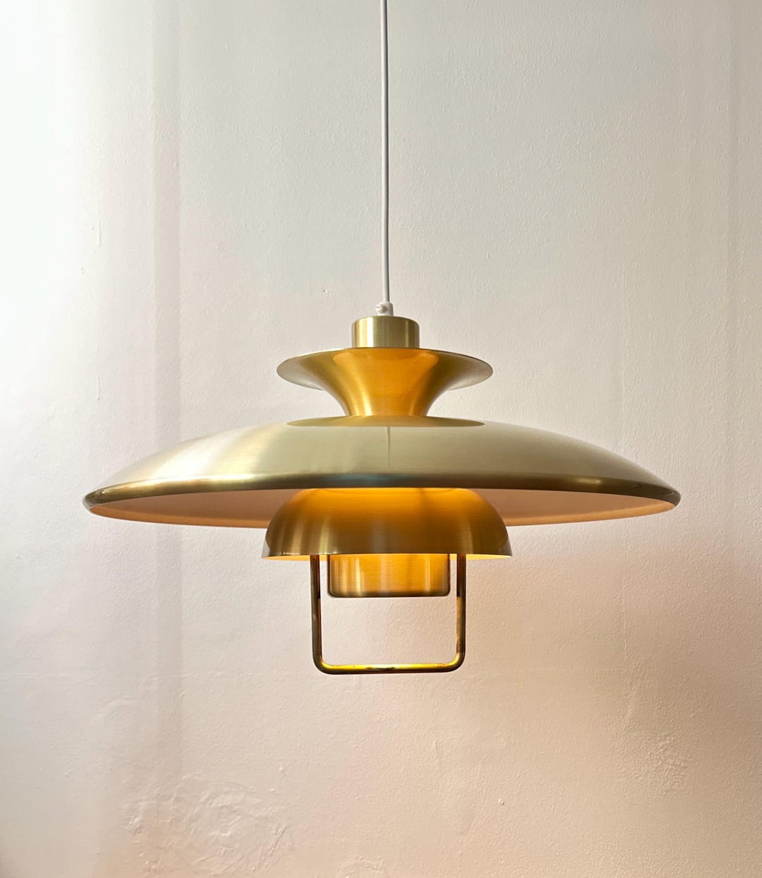 Nice Brass Pendant Light, Danish Design, Vintage , Classic Ceiling Lamp ...