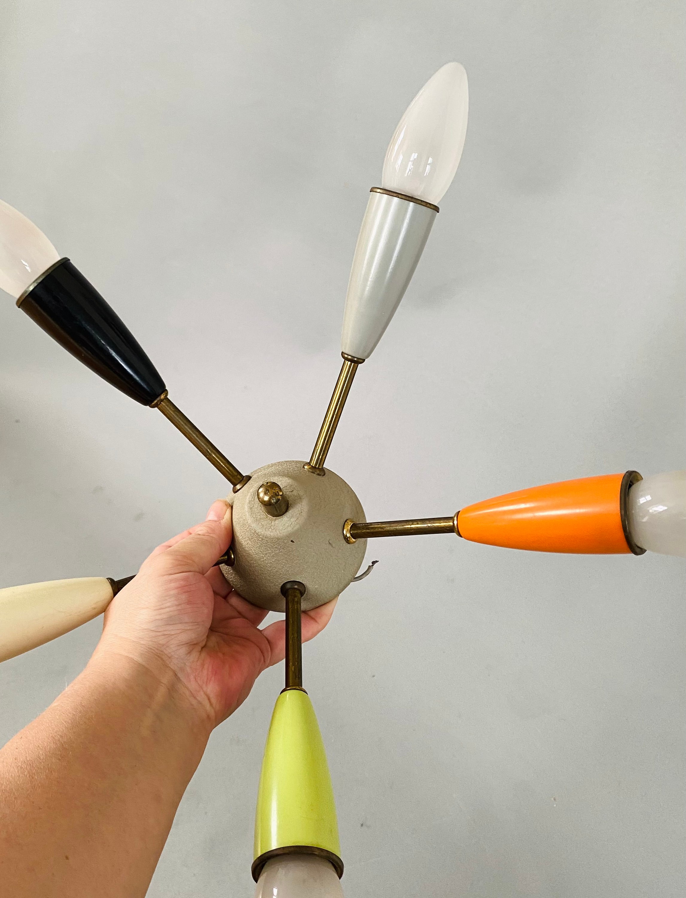 Sputnik Ceiling Light. 1950s Design. Colorful and Cool - Etsy