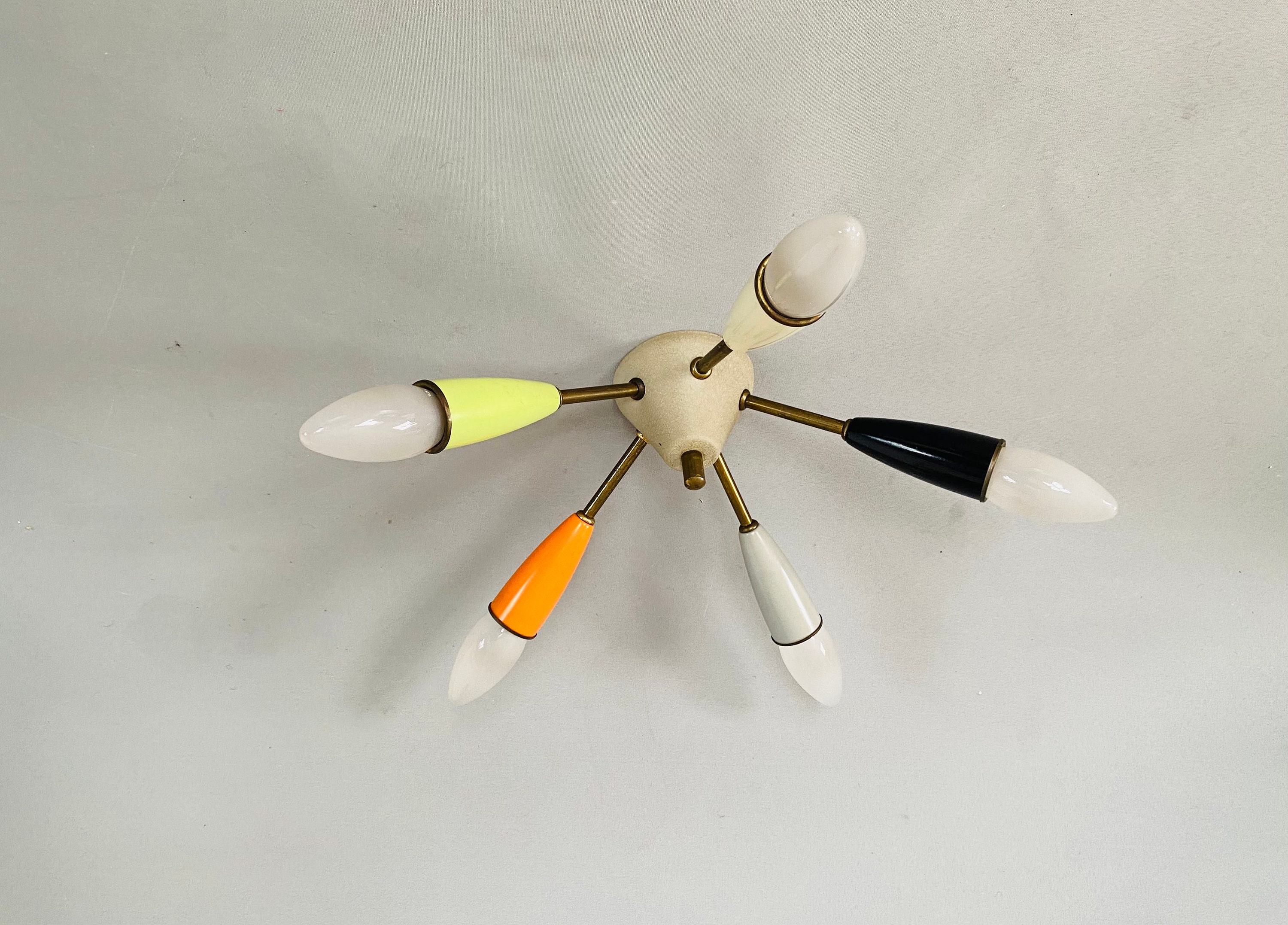 Sputnik Ceiling Light. 1950s Design. Colorful and Cool - Etsy