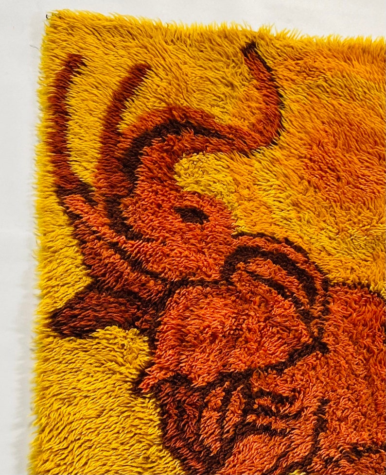 Wall Hanging. Rya Rug. Danish Mid Century Design. - Etsy