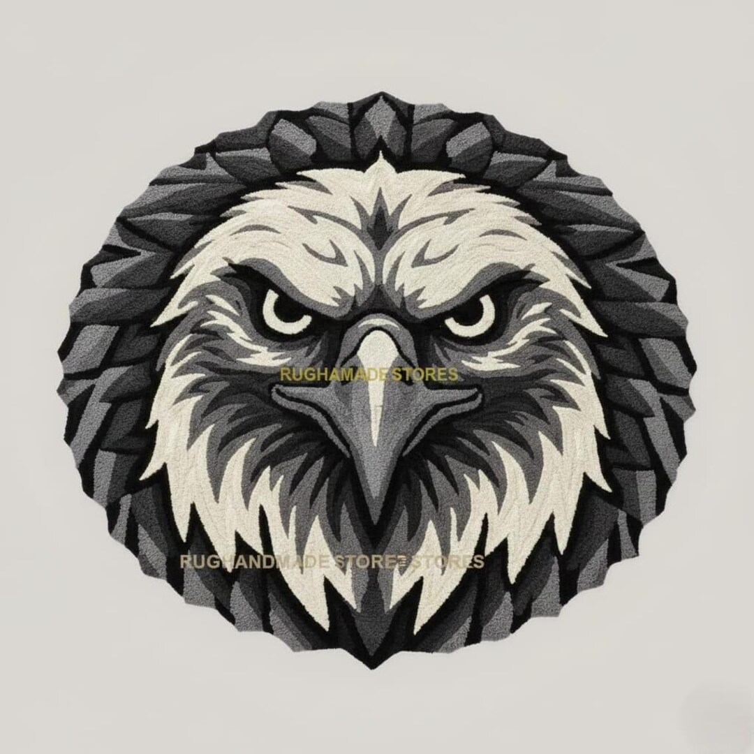 Handmade Tufted Wool Eagle Rug, Modern Animal Carpet - Etsy