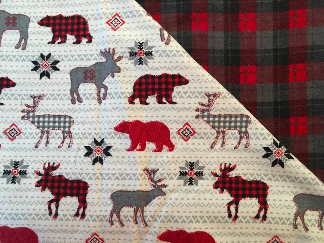 Plaid Winter Animals Baby Blanket - Etsy