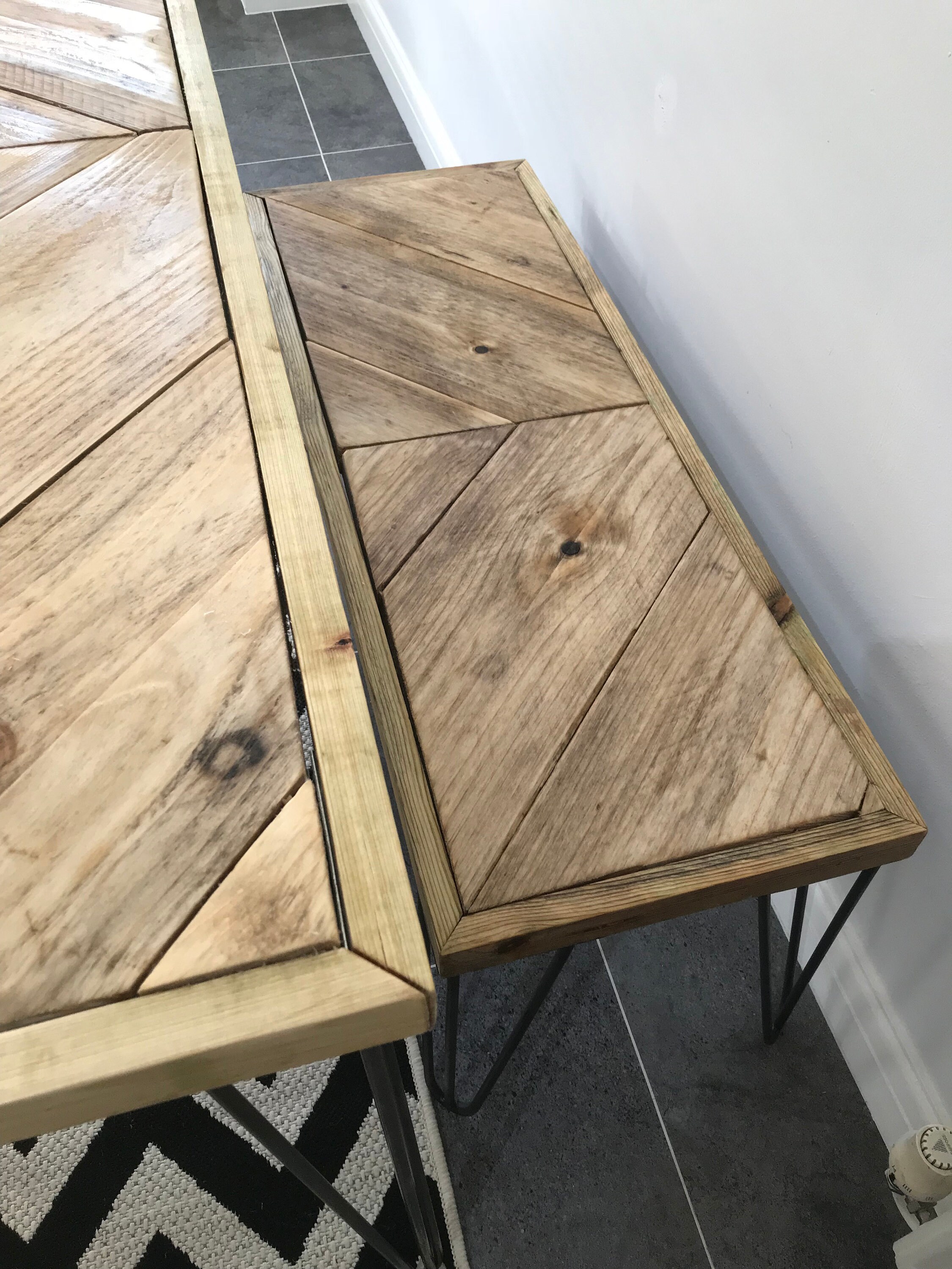 Custom Order 4ft Industrial Style Scaffold Board Dining Table and Bench ...