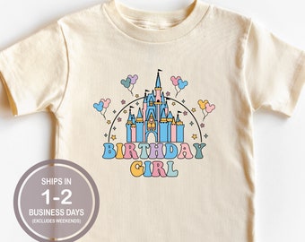 Disney Princesses Birthday Shirt, Disney Birthday Shirt, Girl's Disney Birthday Shirt, Disney ...