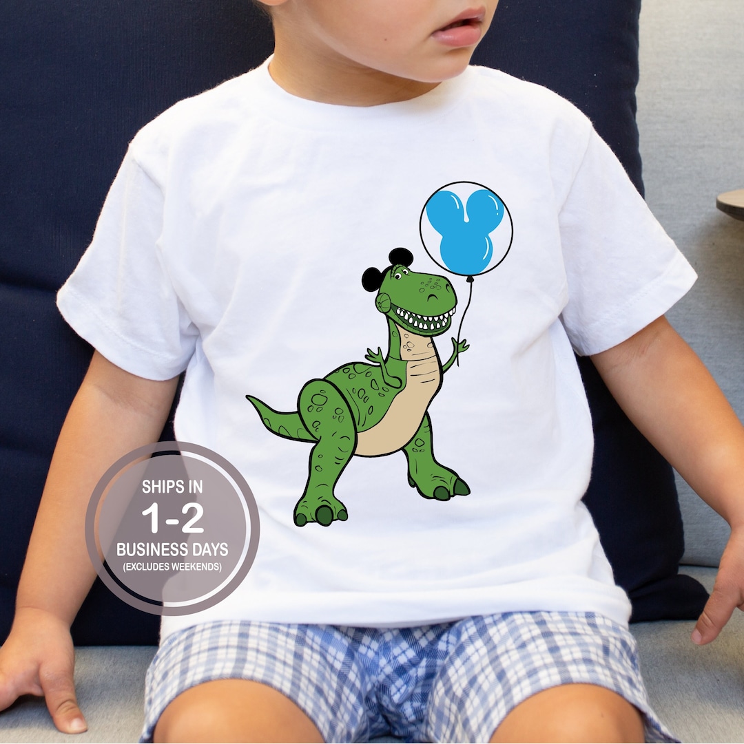 Toy Story Rex Balloon Shirt, Toy Story Shirt, Boy's Disney Shirt, Kids ...