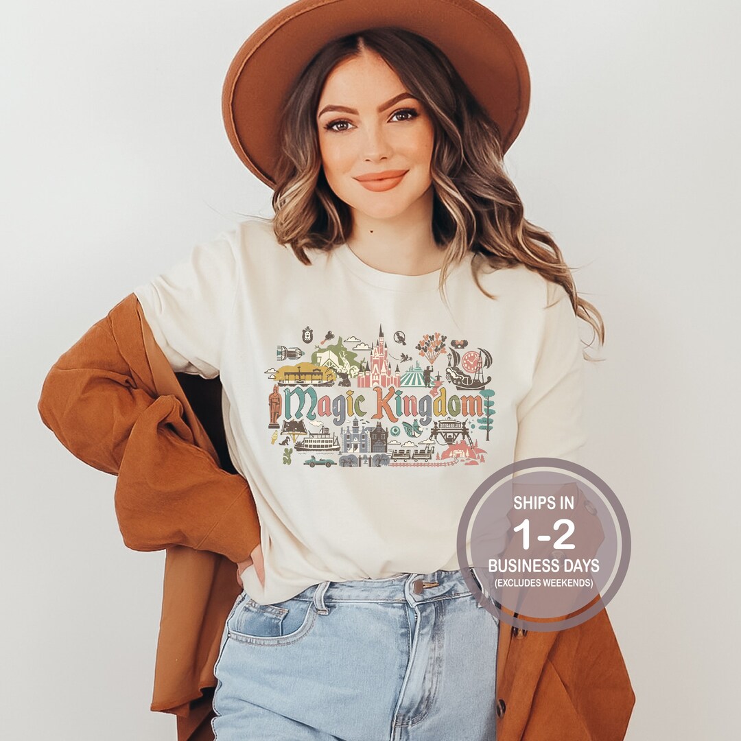 Magic Kingdom Icons Disney Shirt, Retro Disney Shirt, Girls Trip Disney ...