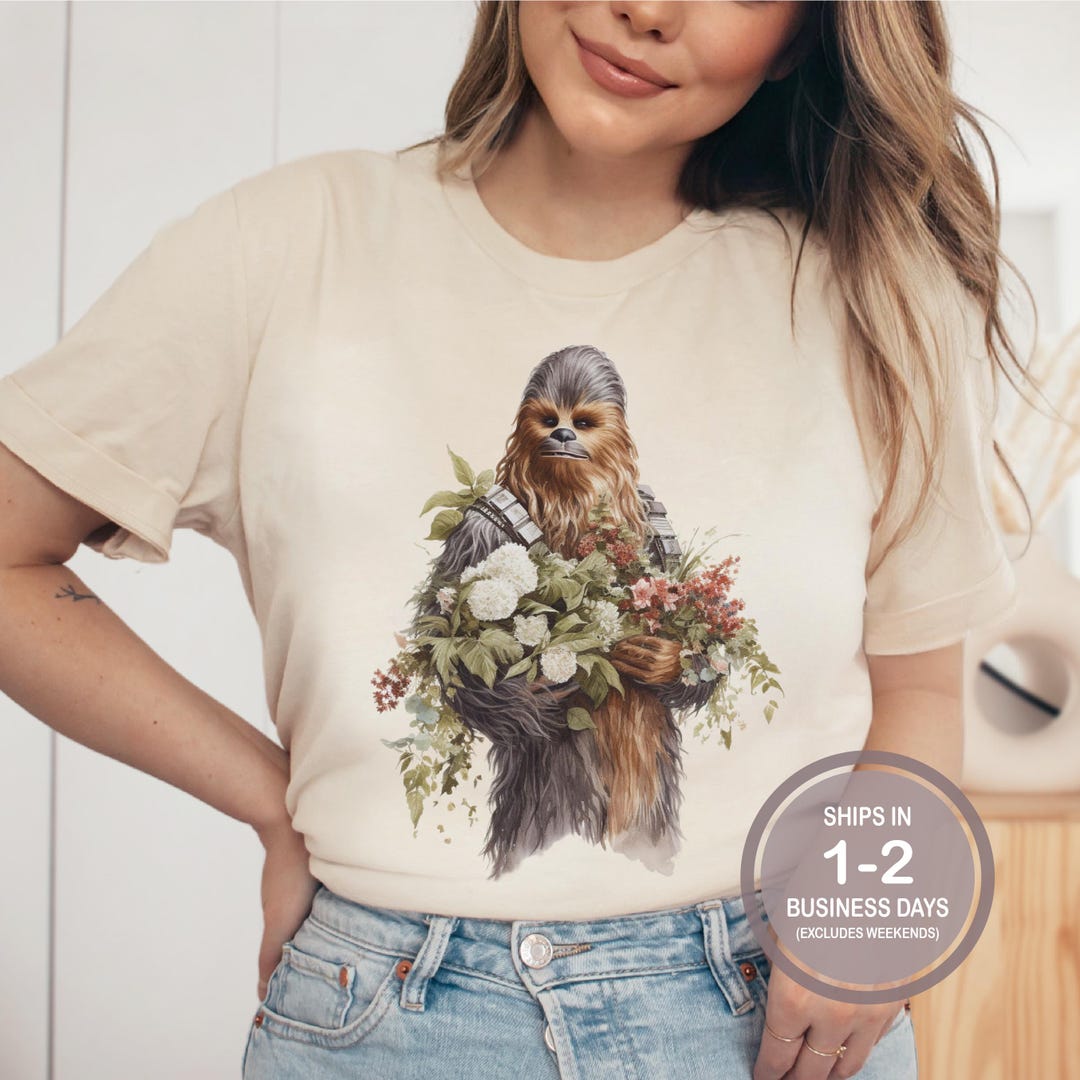 Floral Chewbacca Shirt, Disney Flower and Garden Shirt, Funny Star Wars ...