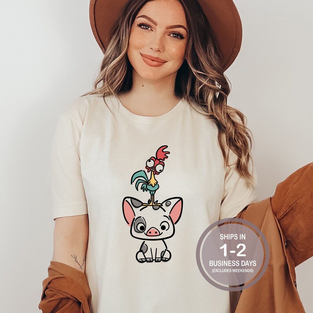 Hei Hei and Pua Shirt, Disneyland Boat Snack Shirt, Moana Disney Shirt ...