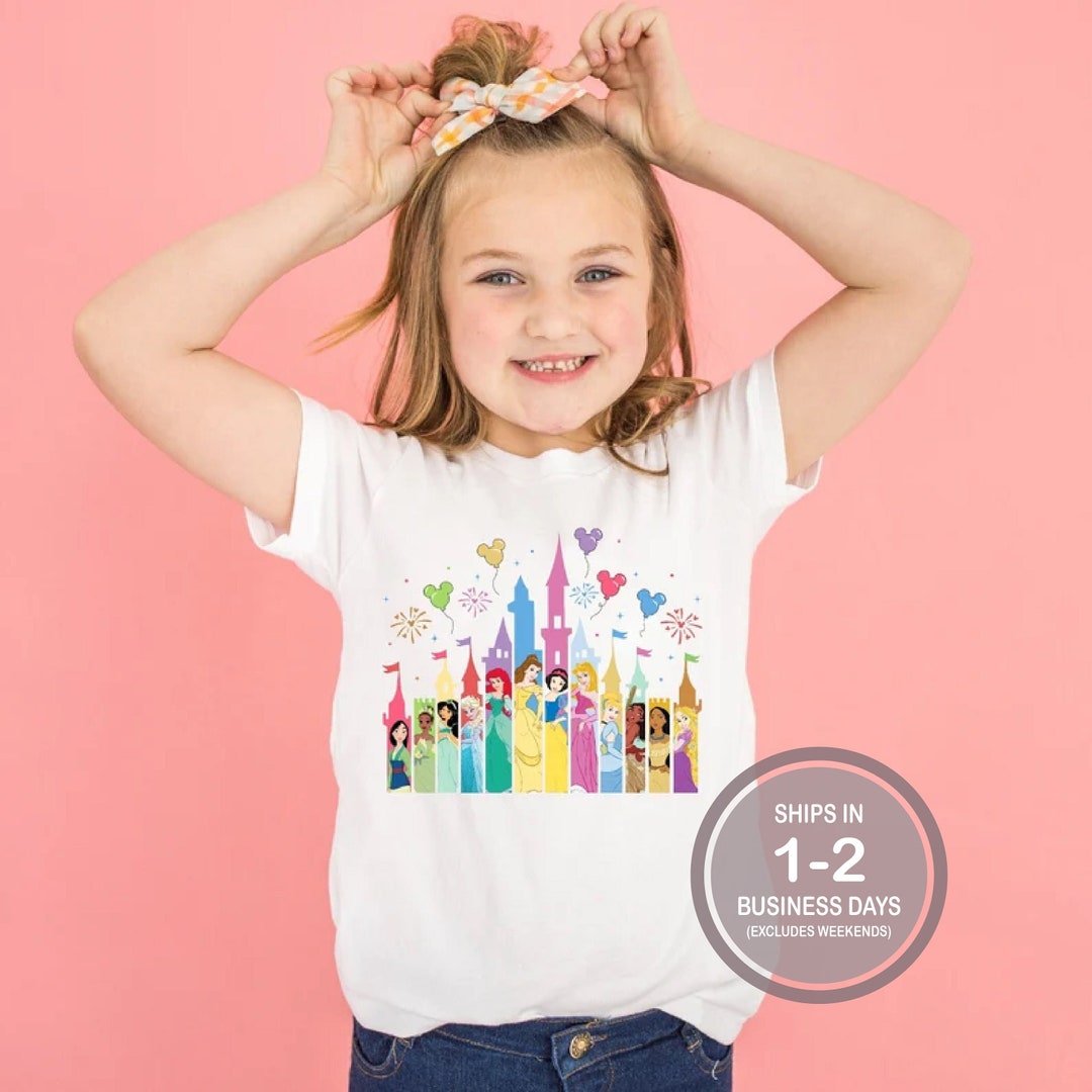 Disney Princess Shirt, Colorful Disneyland Shirt, Disney Princesses ...