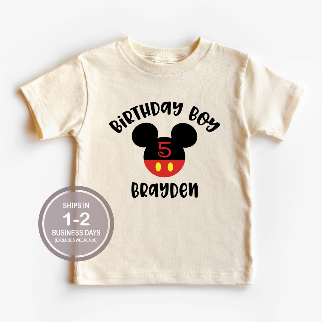 Personalized Birthday Boy Disney Shirt, Boy Disney Birthday, Disney ...