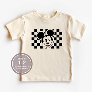 Classic Checker Winking Mickey Mouse Shirt, Mickey Kids Shirt, Youth ...