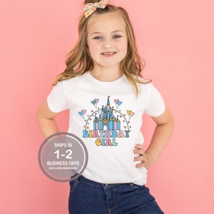 Birthday Girl Disney Castle Shirt, Disney Birthday Shirt, Girl's Disney Birthday Shirt, Disney ...