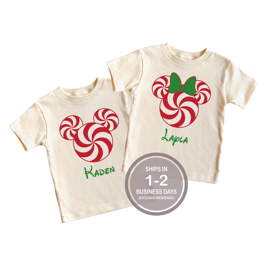Personalized Peppermint Disney Christmas Shirt, Christmas Mickey Minnie ...