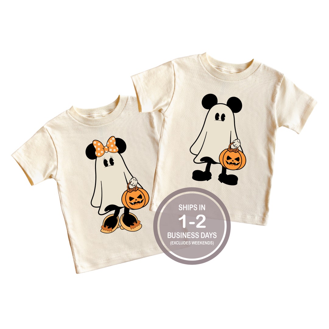 Ghost Minnie Mouse Mickey Mouse Happy Halloween Kids Disney Shirt ...