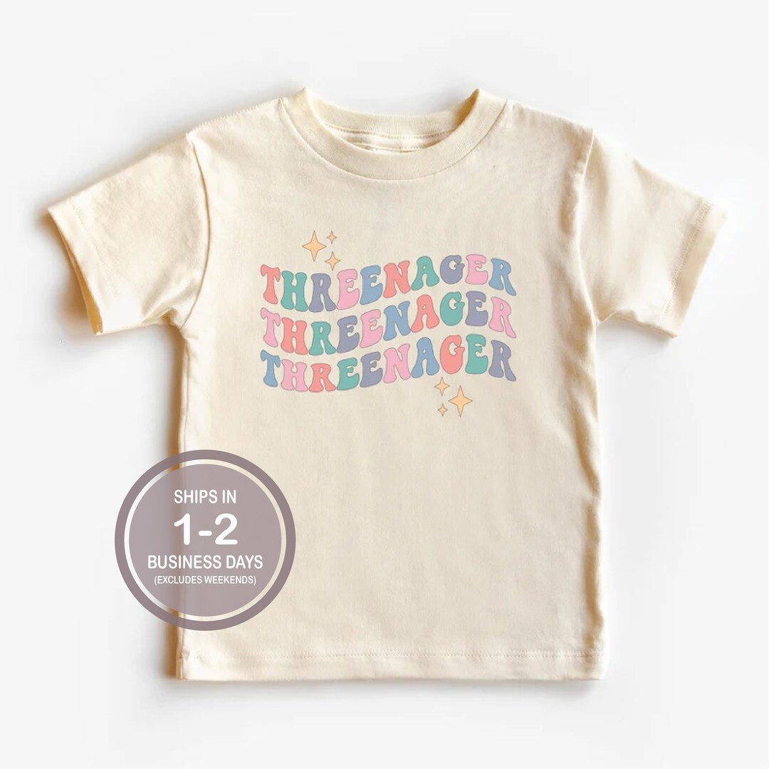 Threenager Shirt, Threenager Todder T-shirt, 3rd Birthday Party, 3rd ...