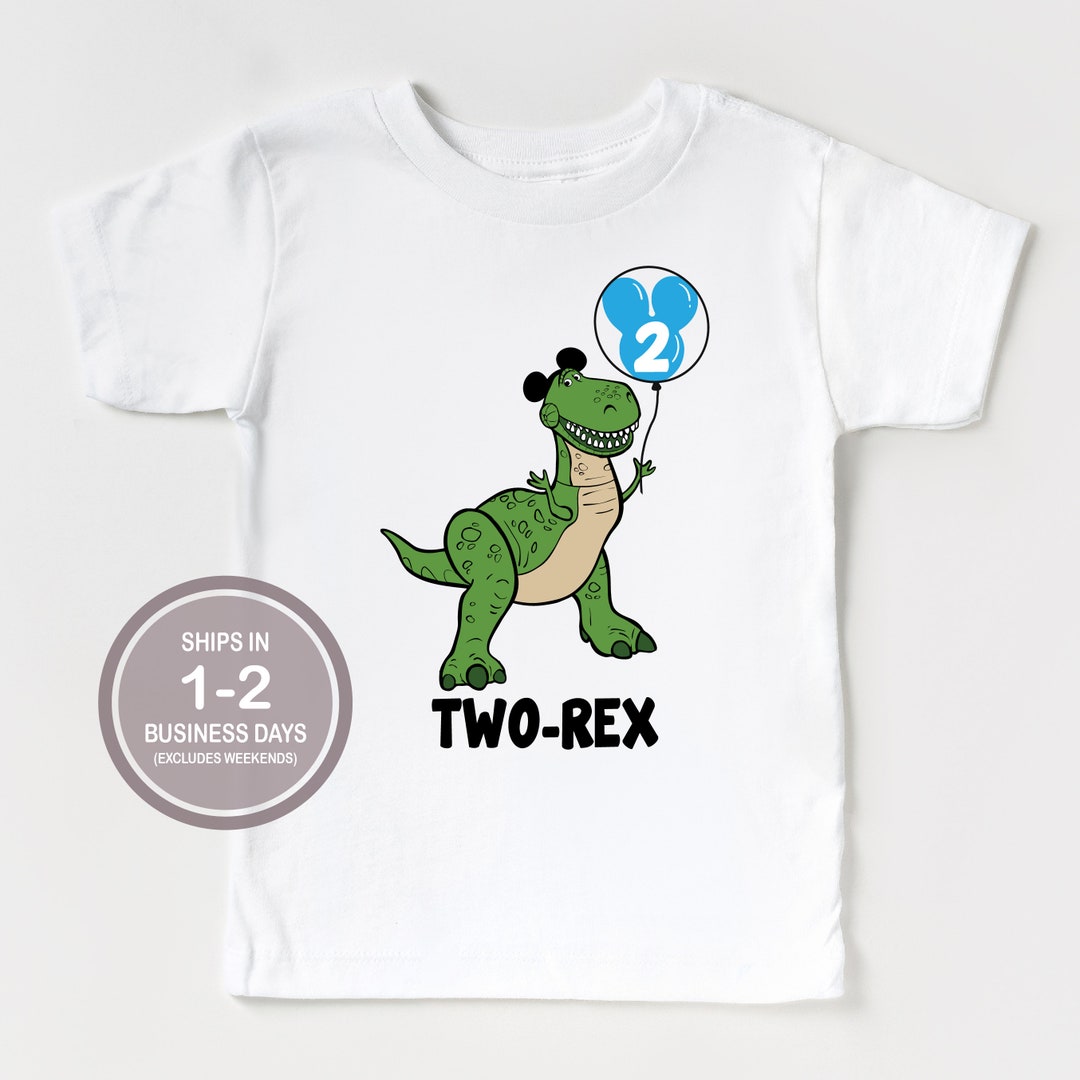 Two Rex Toy Story Shirt, Second Birthday Boy Shirt, Disney 2nd Birthday ...