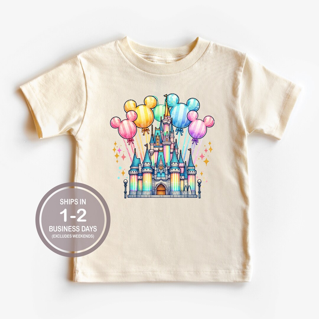 Disney Castle Princess Pastel Watercolor Castle Shirt, Girls Disney ...