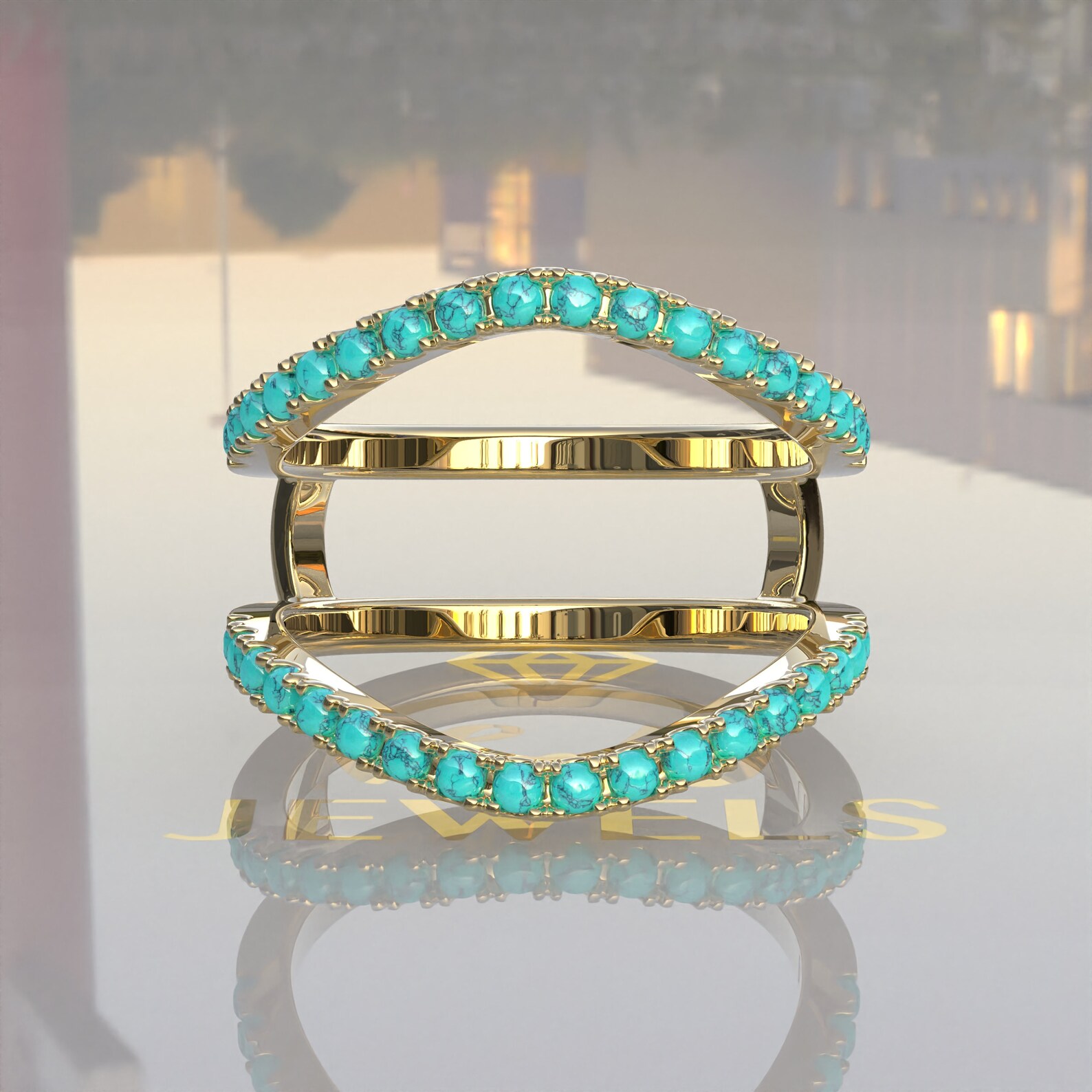 Customizable Ring Enhancer College Ring Wrap Turquoise - Etsy