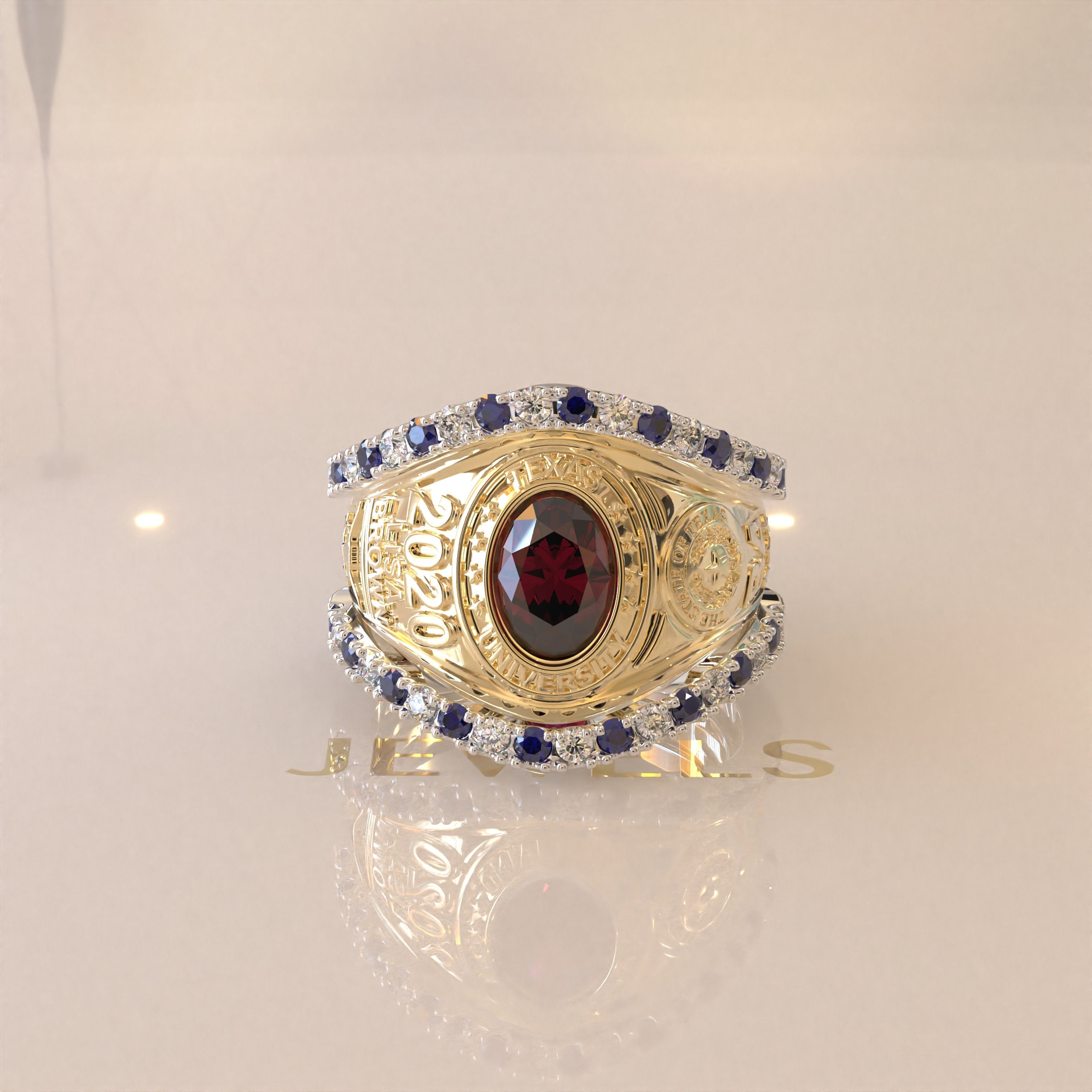 Blue Sapphire Ring Wrap, Customizable Ring Enhancer, Moissanite Ring ...