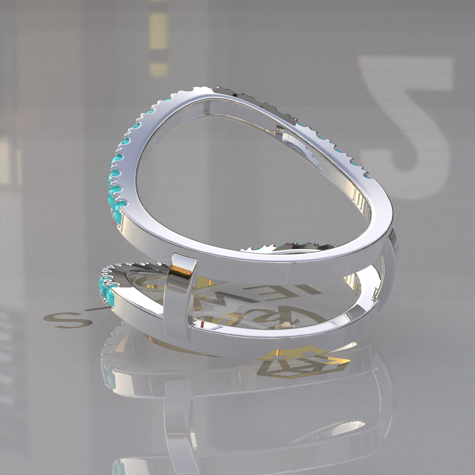 Customizable Ring Enhancer College Ring Wrap Turquoise - Etsy