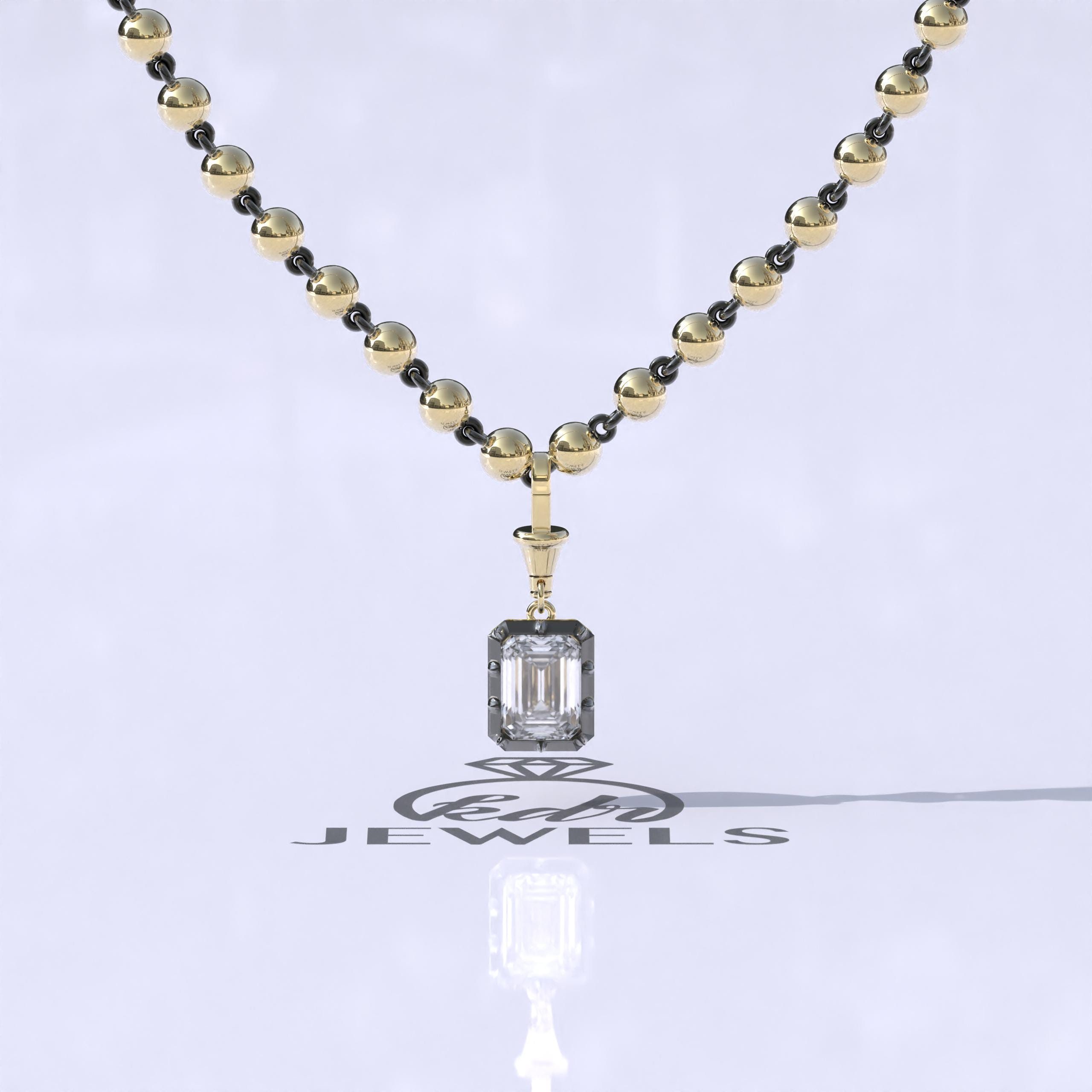 2.5ct Collet Set Georgian Style Cut Down Button Back Emerald Cut ...
