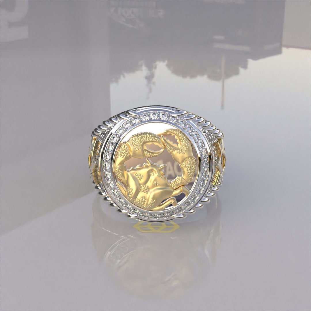 Cancer Ring, Zodiac Silver Ring, Zodiac Gold Ring, Zodiac Ring for Men ...