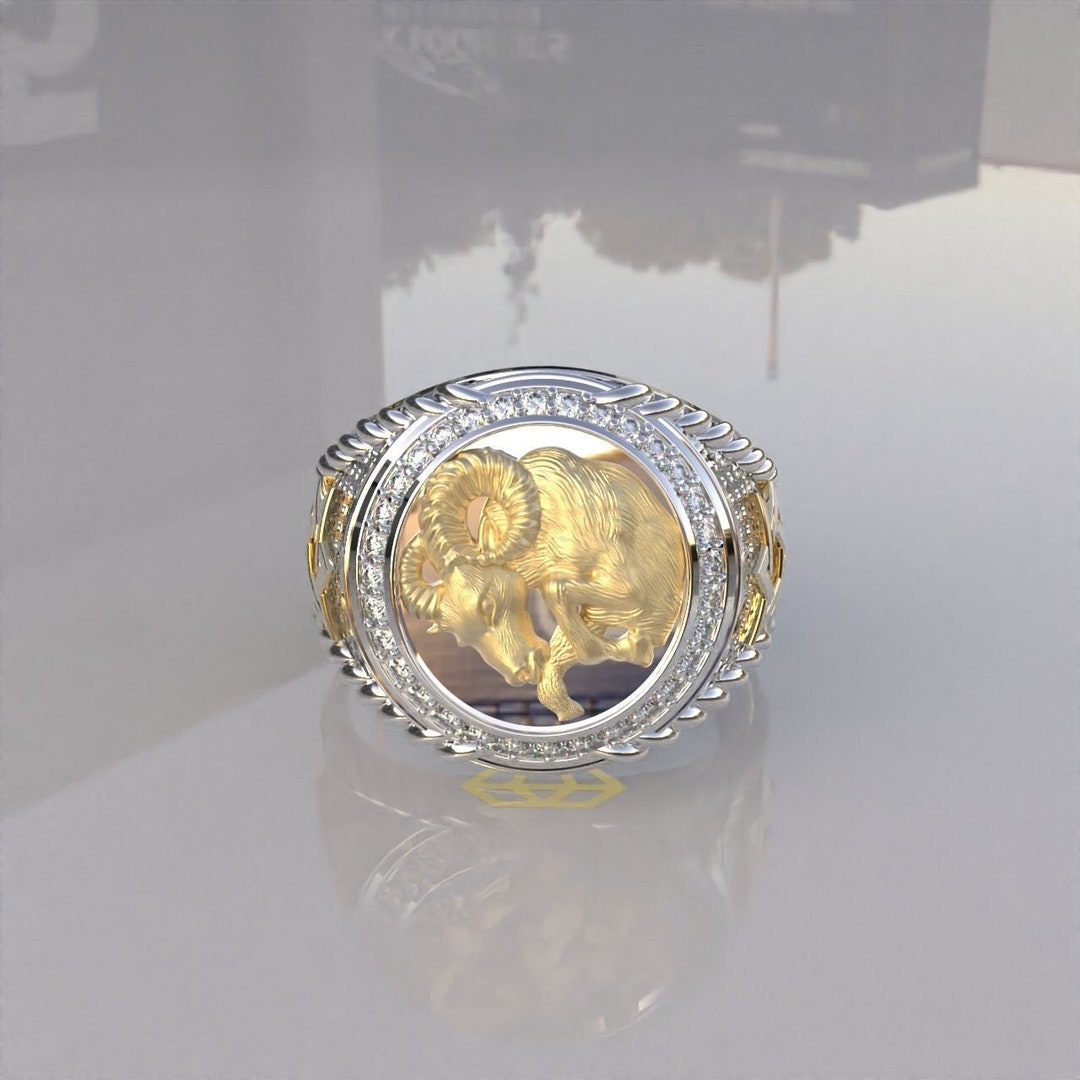 Aries Ring, Zodiac Silver Ring, Zodiac Gold Ring, Zodiac Ring for Men ...