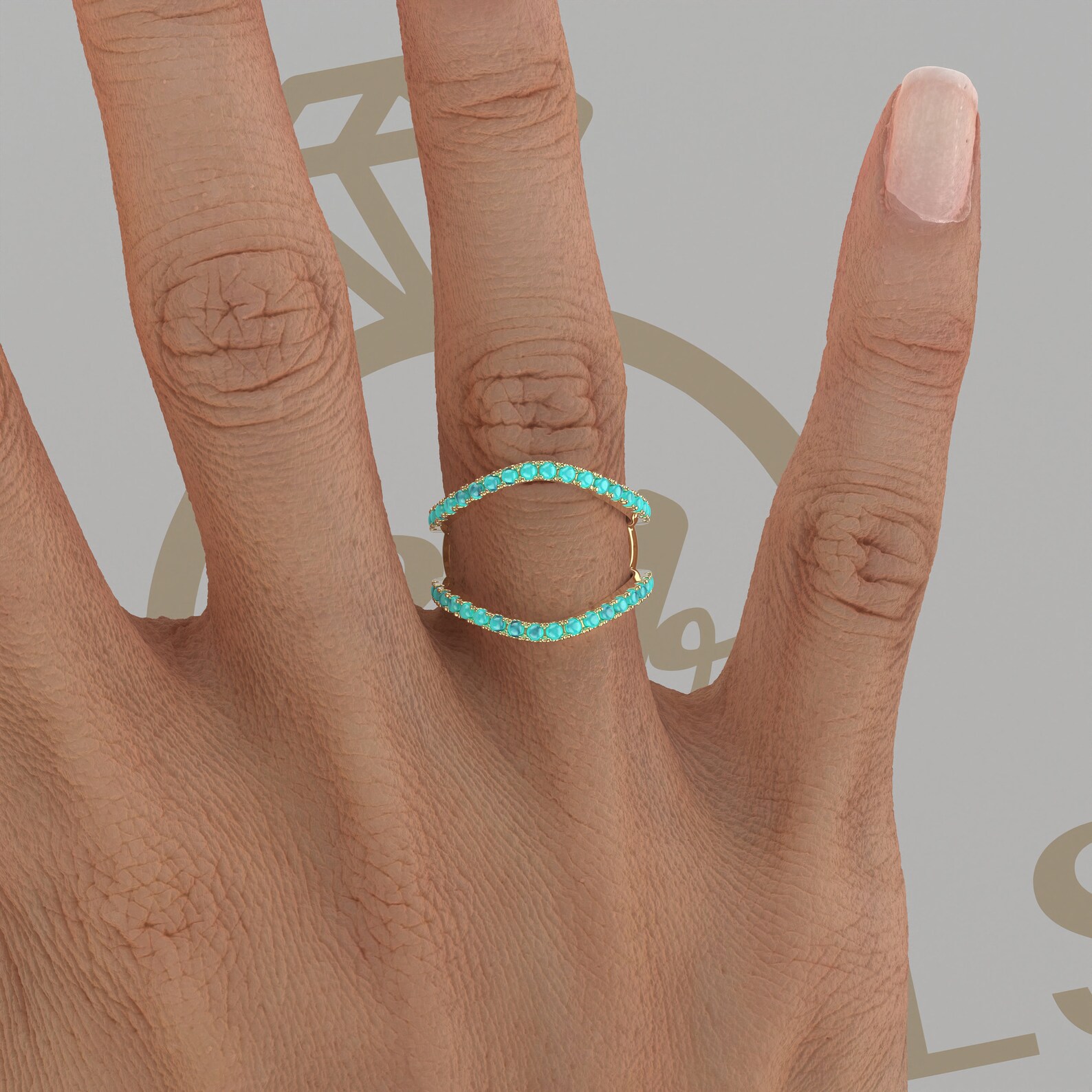 Customizable Ring Enhancer College Ring Wrap Turquoise - Etsy