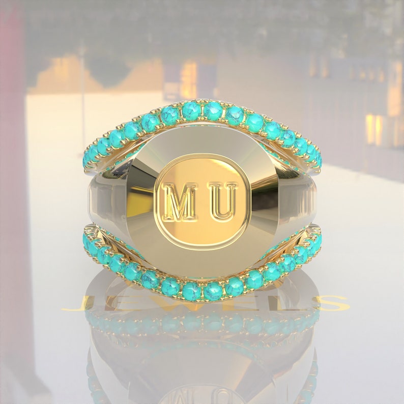 Customizable Ring Enhancer College Ring Wrap Turquoise - Etsy