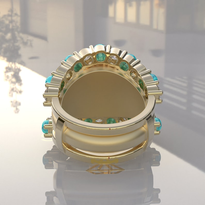 Customizable Ring Enhancer, College Ring Wrap Turquoise, Turquoise ...