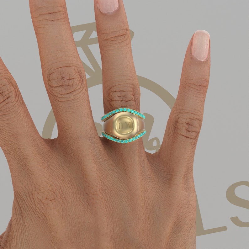 Customizable Ring Enhancer College Ring Wrap Turquoise - Etsy