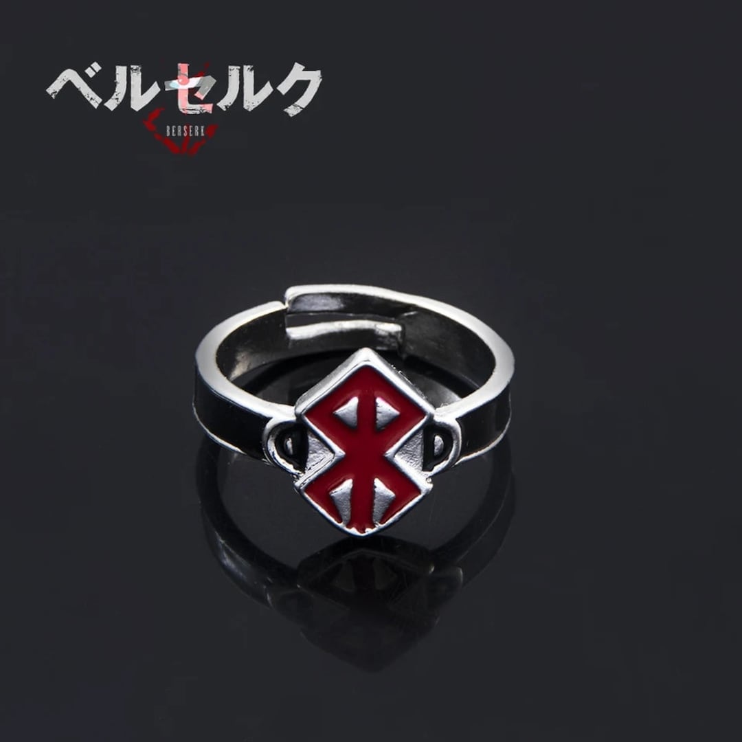 Adjustable Ring resize Berserk Anime Symbol of the Damned - Etsy