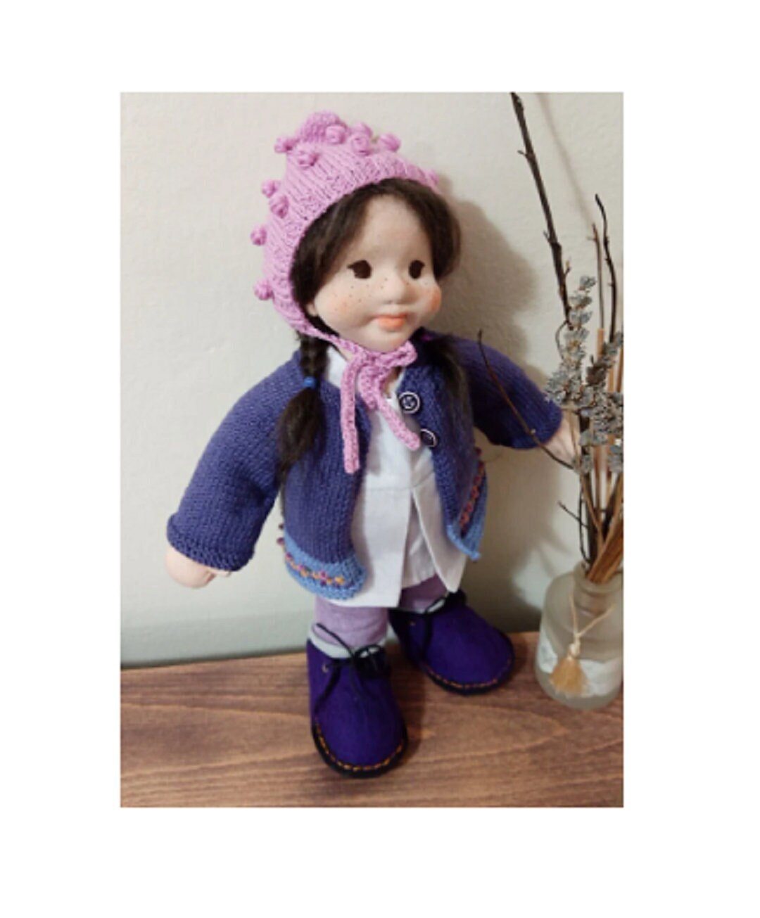 Waldorf Doll ruth 13.5 Inch Waldorf Inspired Doll First Baby Girl Art ...