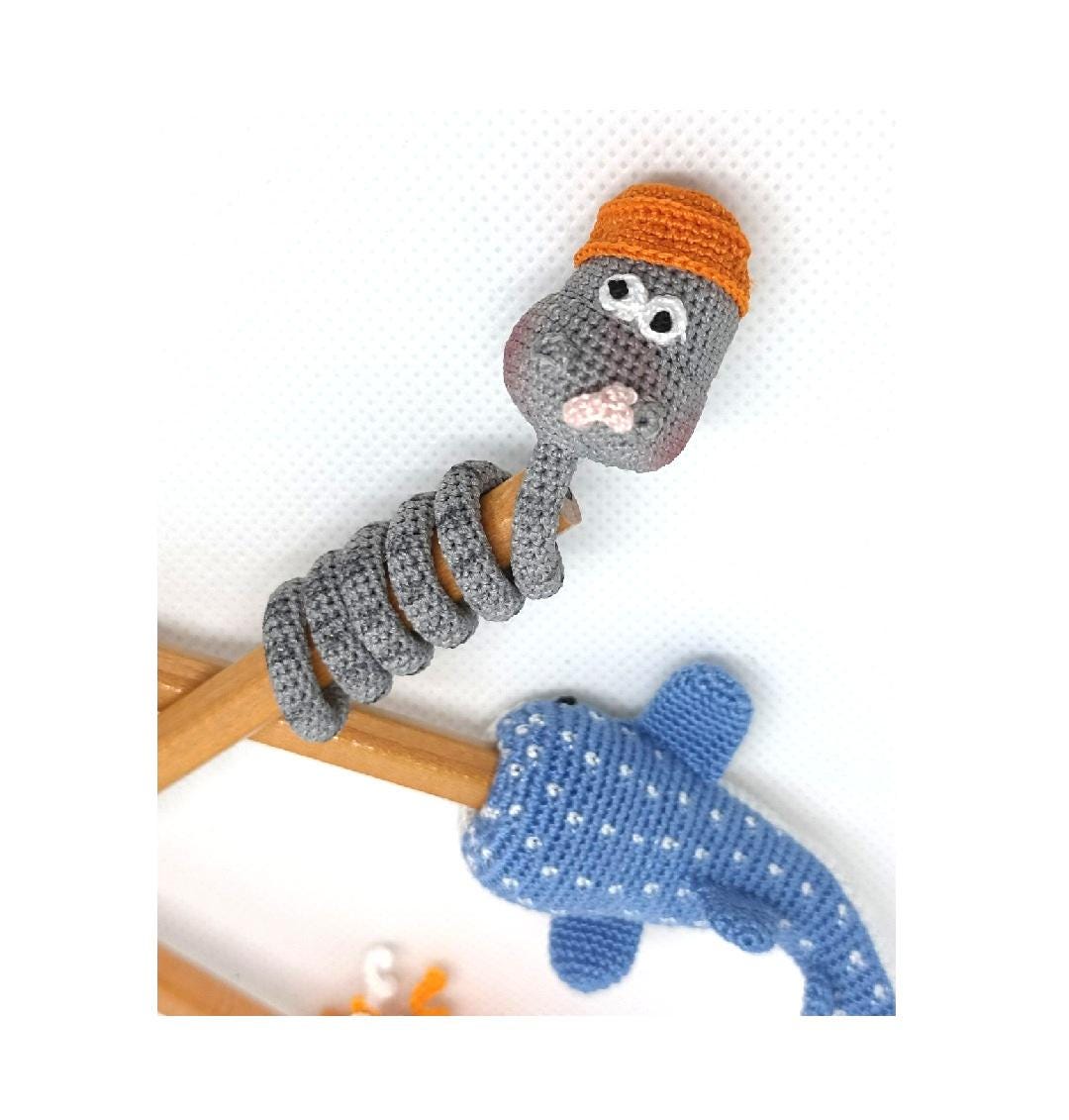 Shark Jellyfish Snake Pencil Head Amigurumi Pencil Head Teacher Gift ...