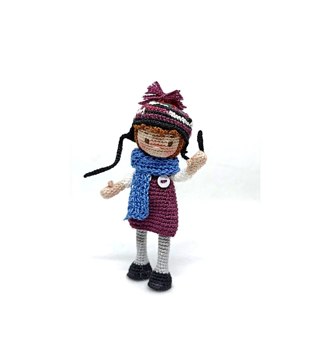 Crochet Mimi Doll, Amigurumi Stuffed Doll, Miniature Collectible - Etsy