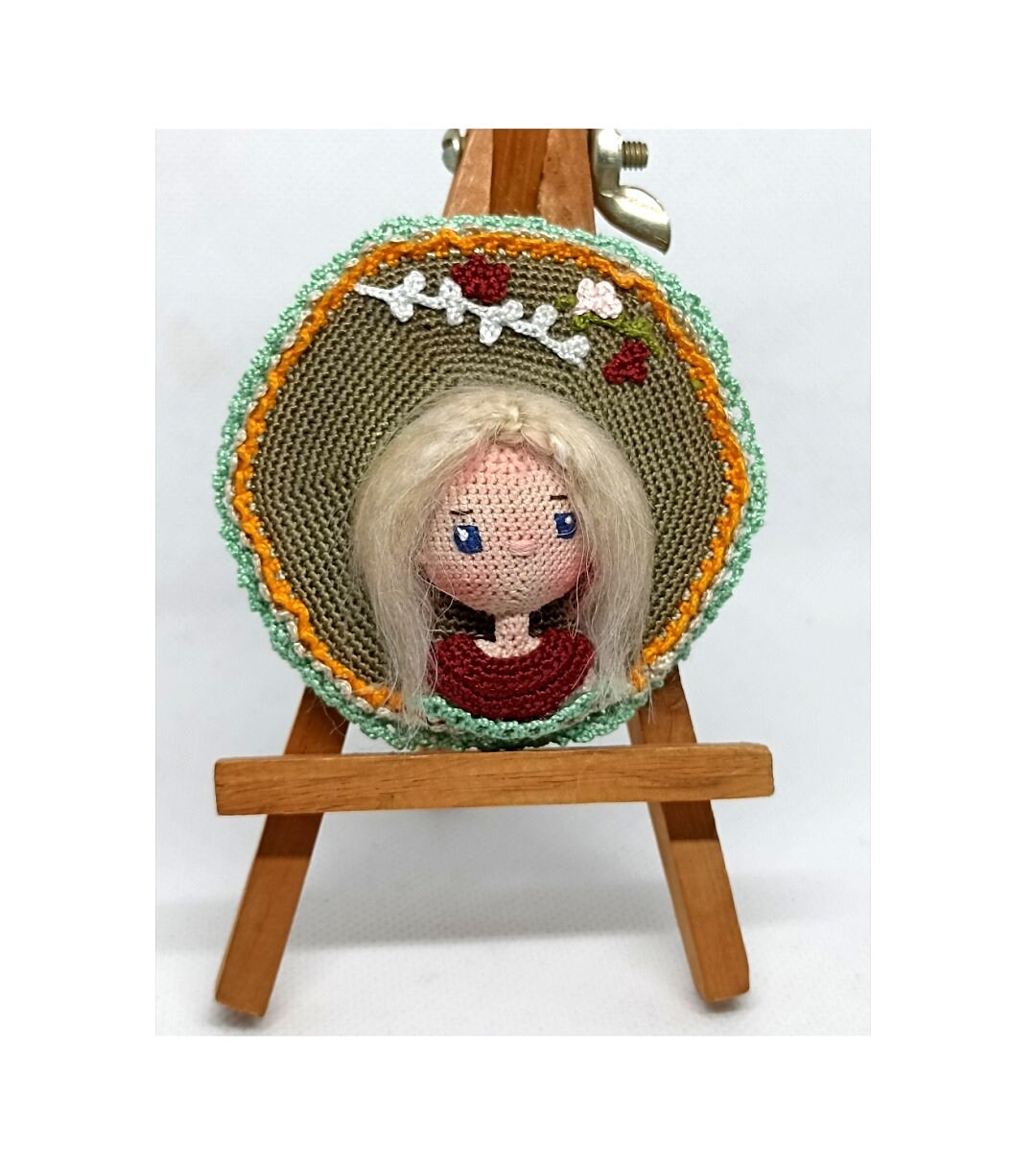 Tiny Doll Brooch, Crochet Amigurumi Brooch, Amigurumi Doll Brooch ...