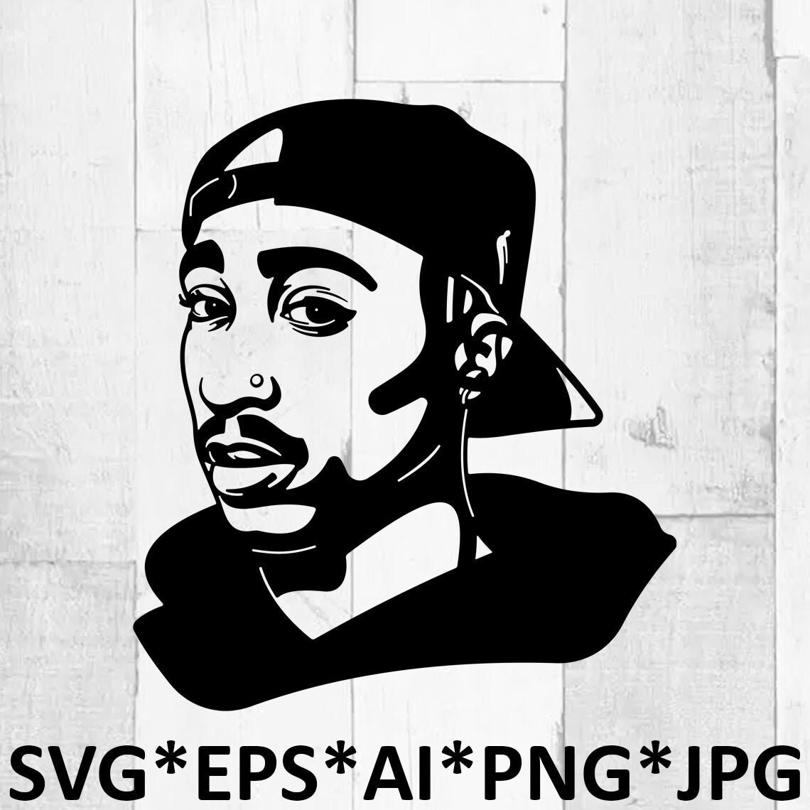 2PAC SVG Cutting Files 10 Rapper Digital Clip Art Tupac | Etsy