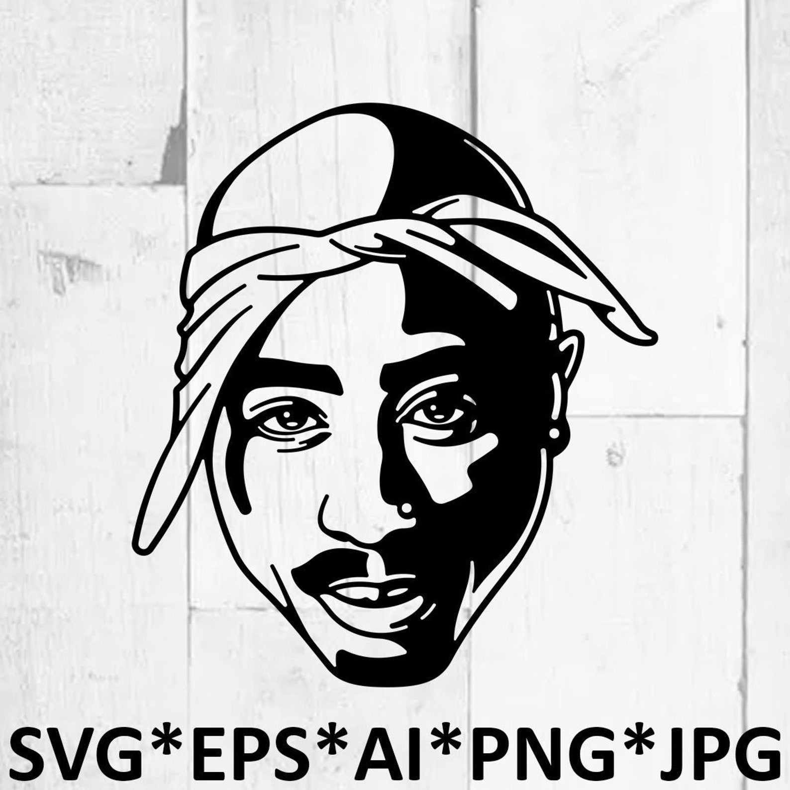 2PAC SVG Cutting Files 11 Rapper Digital Clip Art Tupac | Etsy