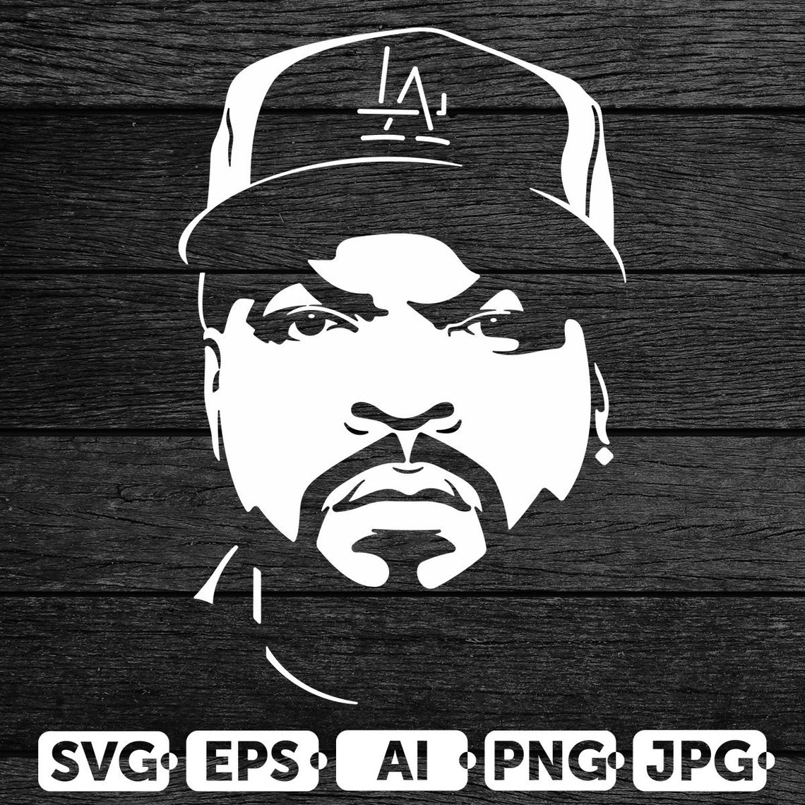 Ice Cube SVG Cutting Files 2 West Coast Digital Clip Art | Etsy