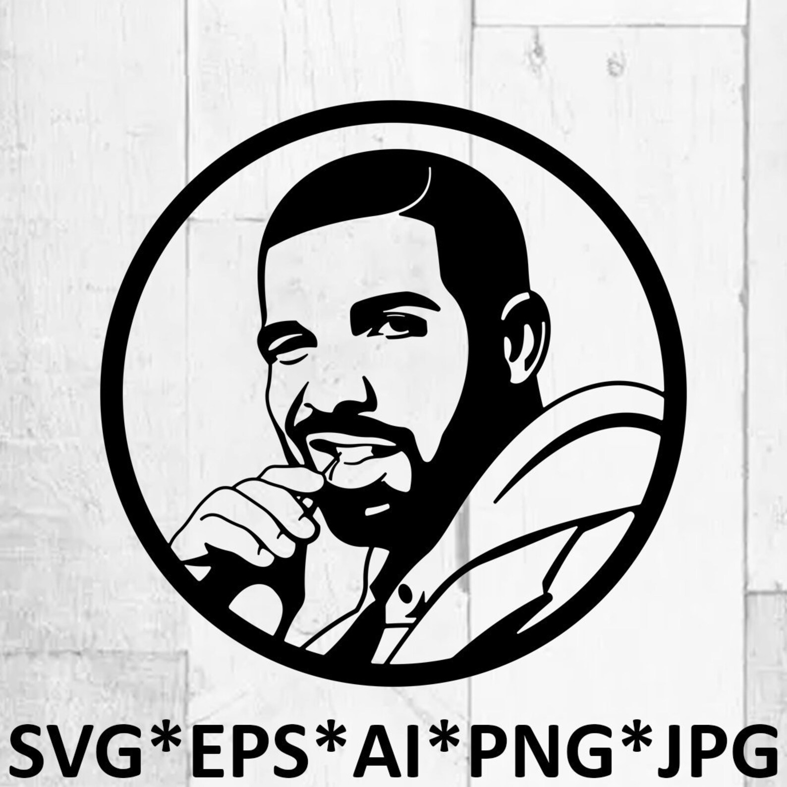 Drake SVG Cutting Files 5 Drake Portrait SVG Famous people | Etsy