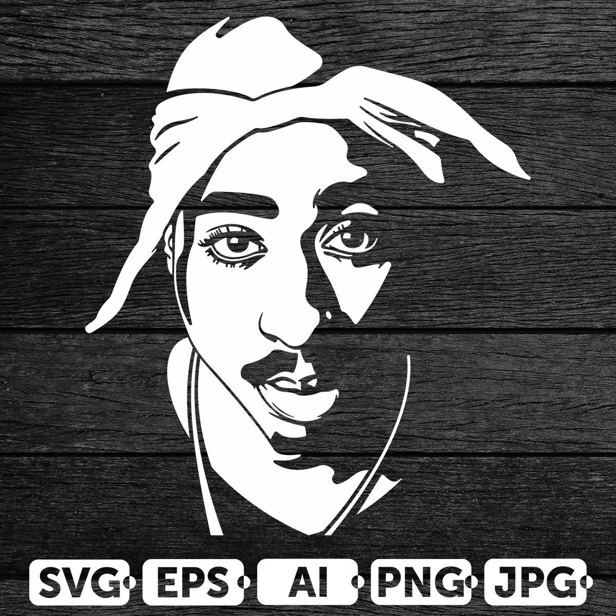 2PAC SVG Cutting Files 3 Tupac Digital Clip Art Tupac | Etsy