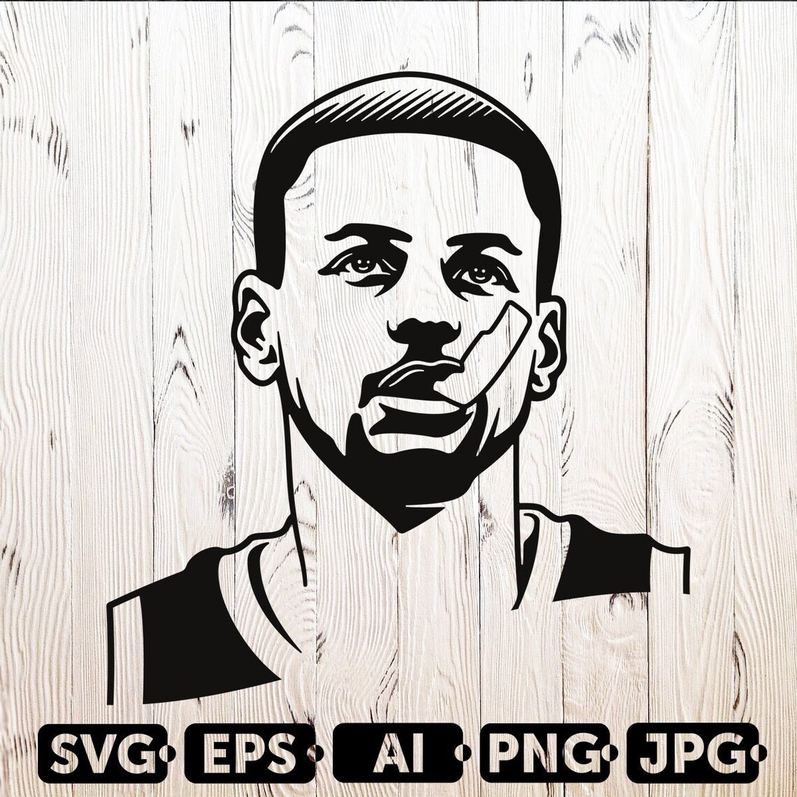 Steph Curry SVG Cutting Files NBA vector clipart Stephen | Etsy