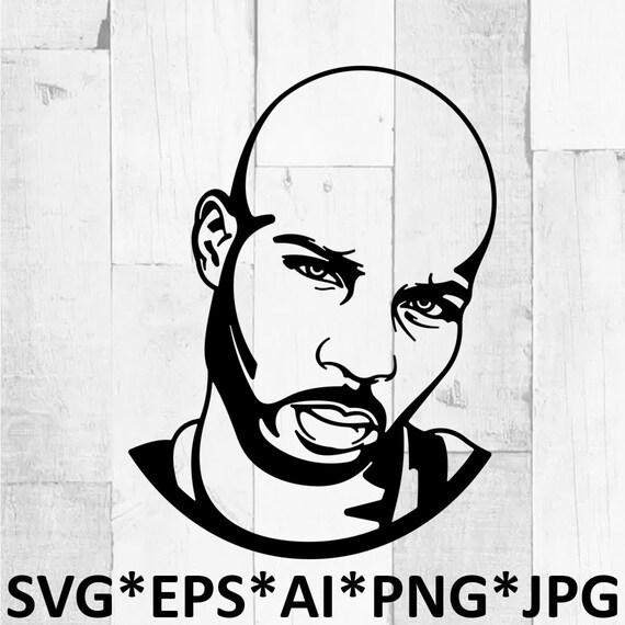 DMX SVG Cutting Files Rapper Digital Clip Art DMX face svg | Etsy
