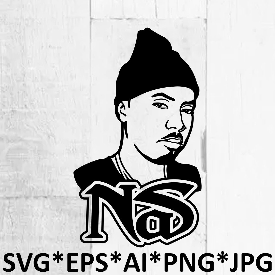 NAS SVG Cutting Files 2 Rapper Digital Clip Art Nas | Etsy