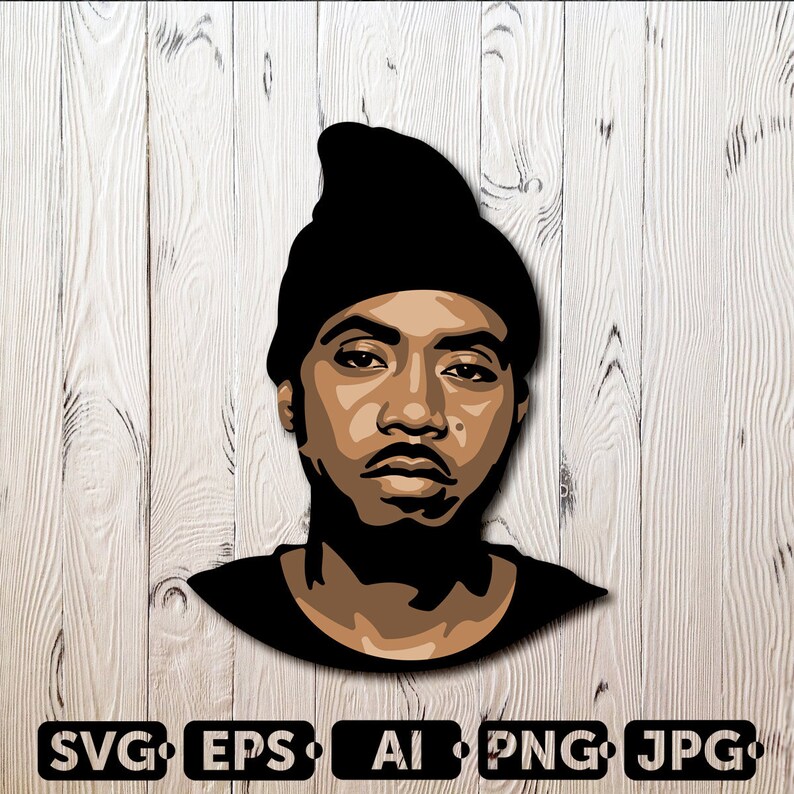 NAS SVG Cutting Files Nas png Rapper Digital Clip Art Nas | Etsy
