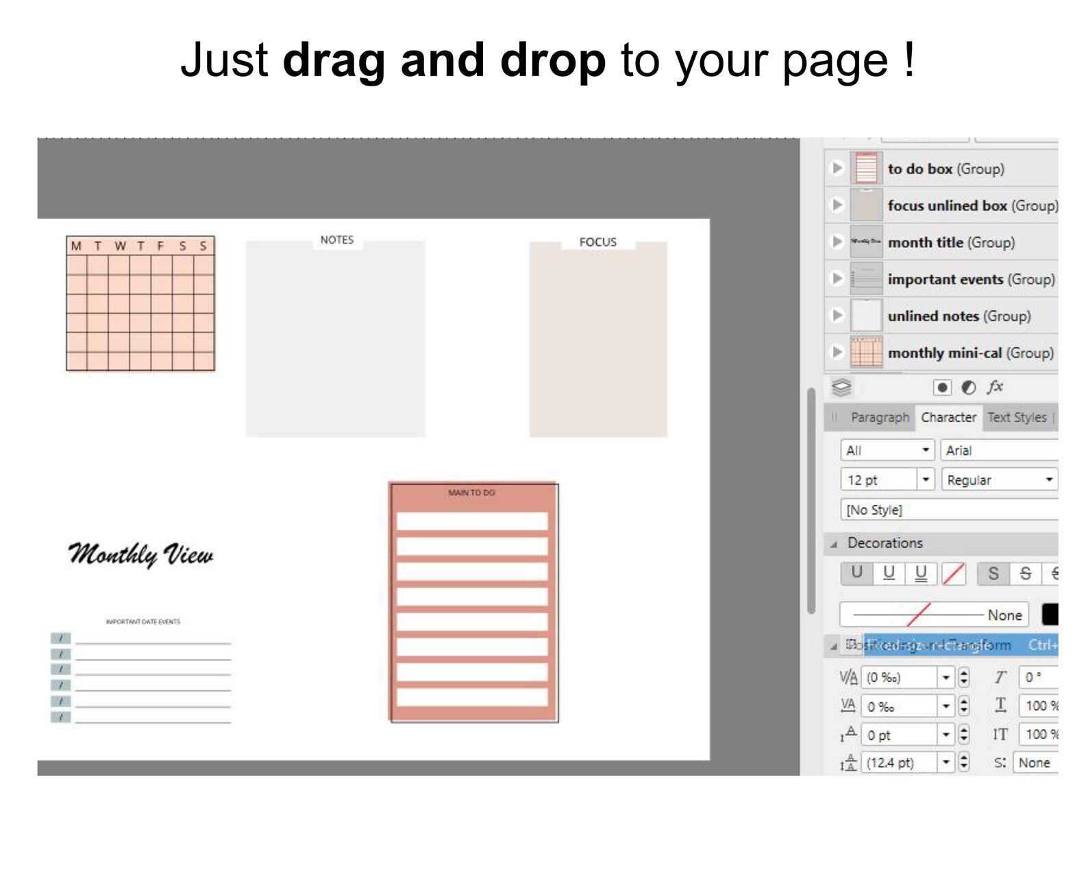 Planner Journal Asset Pack for the Affinity Suite | Commercial Use - Etsy
