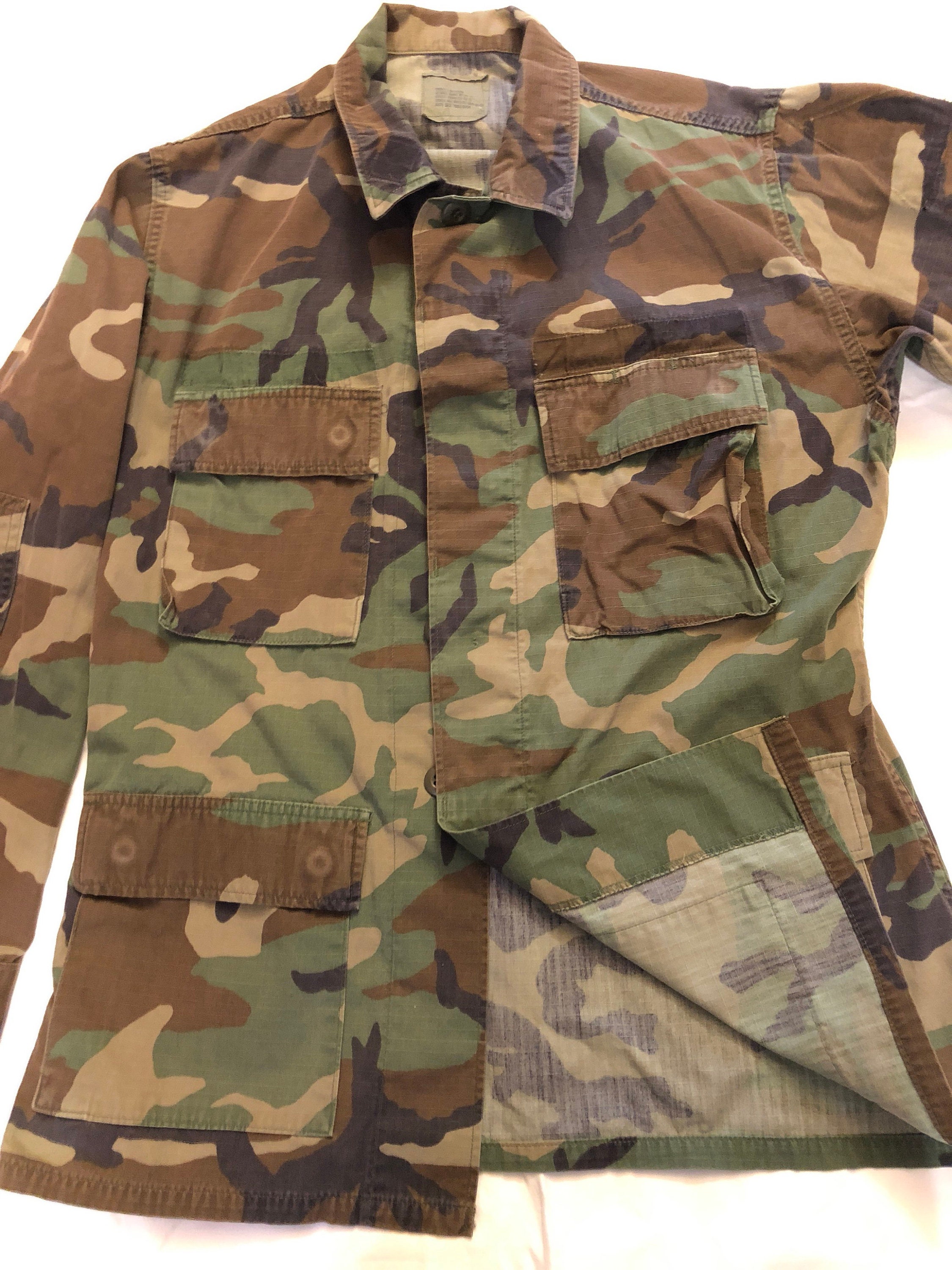 US Military Surplus Vintage BDU Camo Jacket Woodland - Etsy