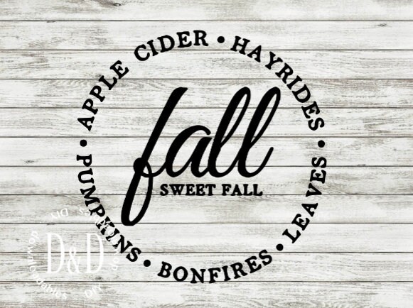 Fall sweet fall download stencil diy cut file instant | Etsy