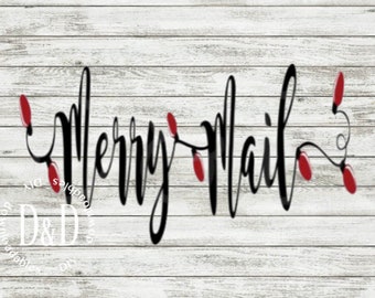 Merry Mail Svg Christmas Mail Svg Winter Sign Svg Mail - Etsy