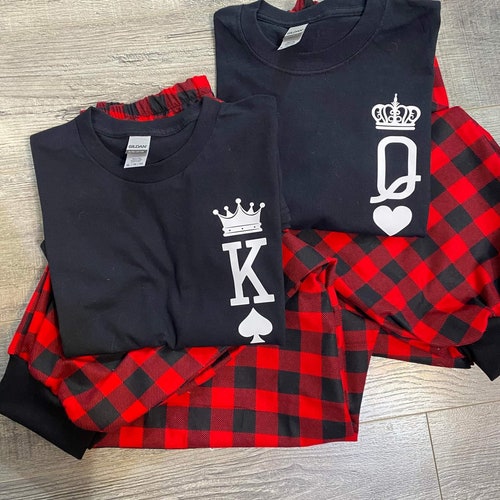 King and Queen Pyjamas Couples Pyjamas Matching Pyjamas - Etsy